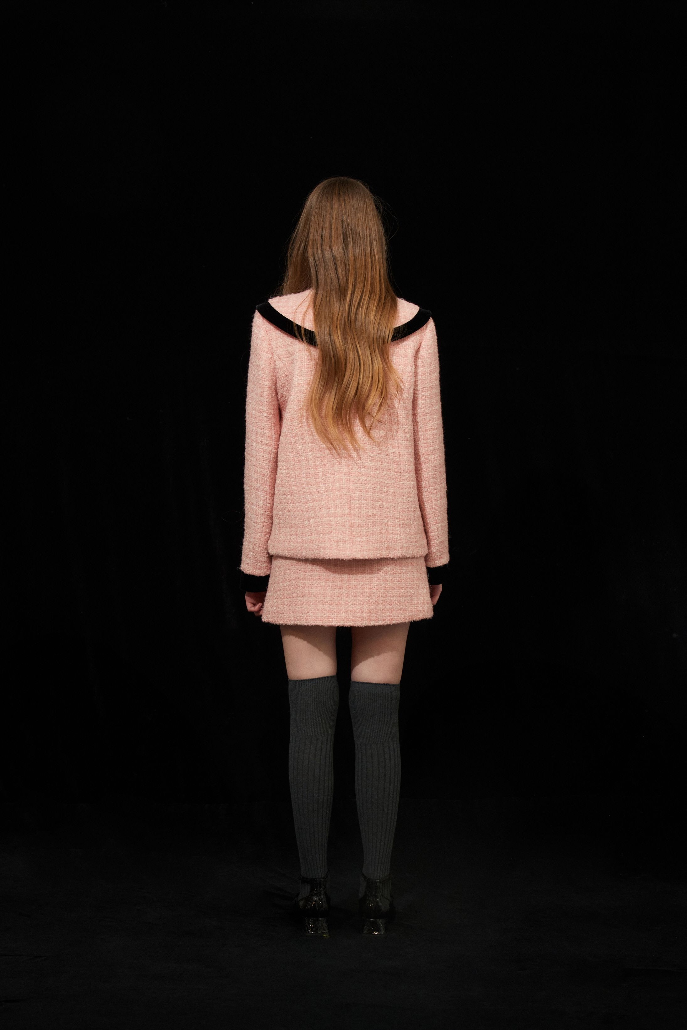 VELVET COMBI COLLAR JACKET - PINK - 감도 깊은 취향 셀렉트샵 29CM