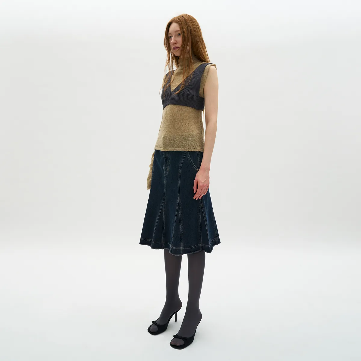 WASHED GORED FLARE SKIRT_DEEP NAVY - 감도 깊은 취향 셀렉트샵 29CM