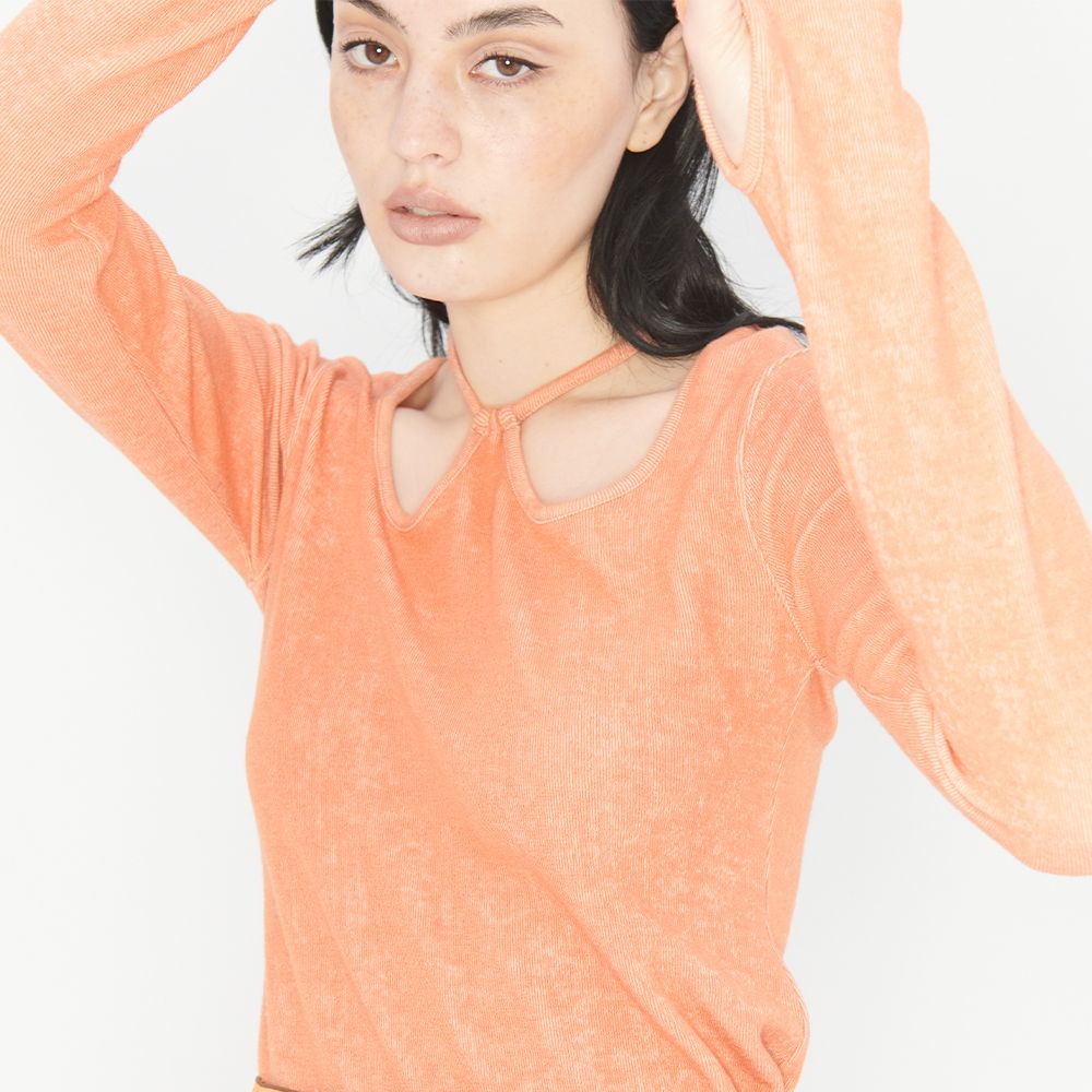 W-neck Jersey Top Orange - 감도 깊은 취향 셀렉트샵 29CM