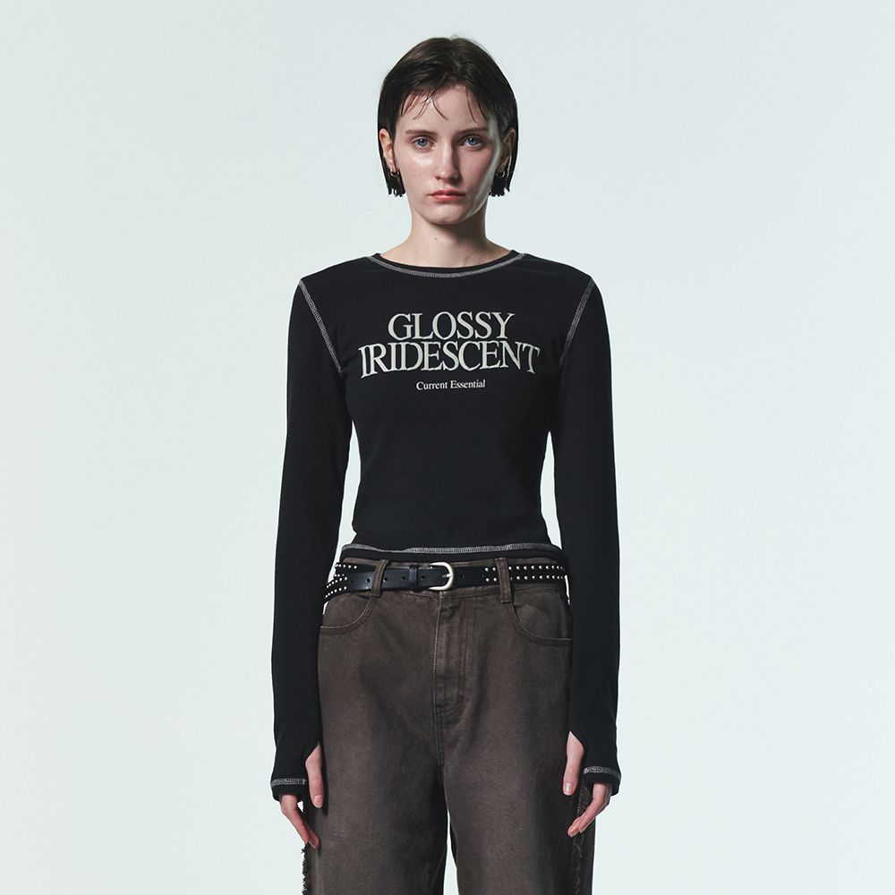 IRIDESCENT LONG SLEEVE TEE [BLACK] - 감도 깊은 취향 셀렉트샵 29CM