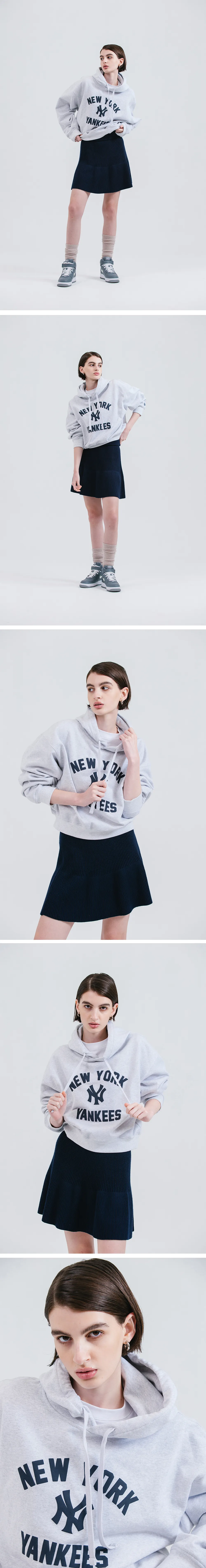 [29CM 단독] AP MLB ARCH LOGO CROP HOOD NEYYAN (H.GREY) - 감도 깊은 취향 셀렉트샵 29CM