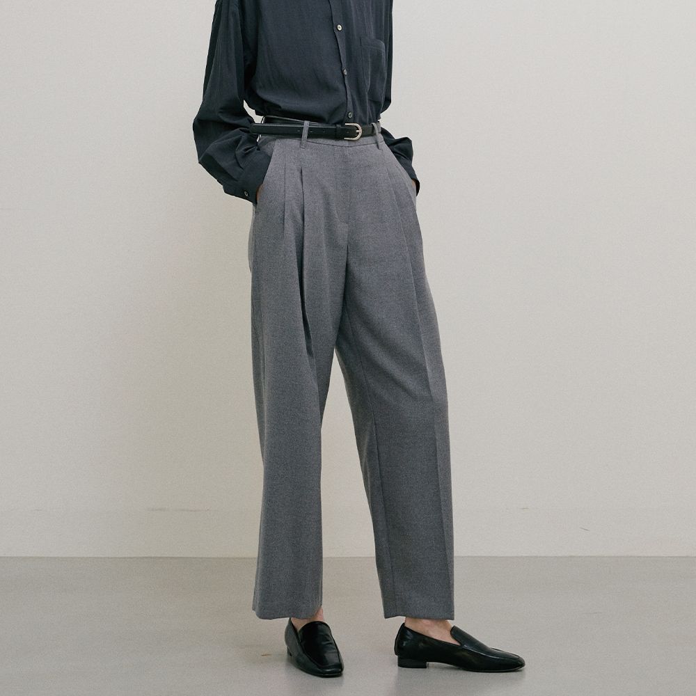 two tuck wide pants-gray - 감도 깊은 취향 셀렉트샵 29CM