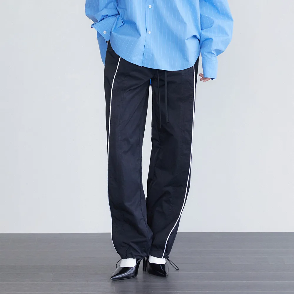 Nylon pin-tuck track pants - black - 감도 깊은 취향 셀렉트샵 29CM