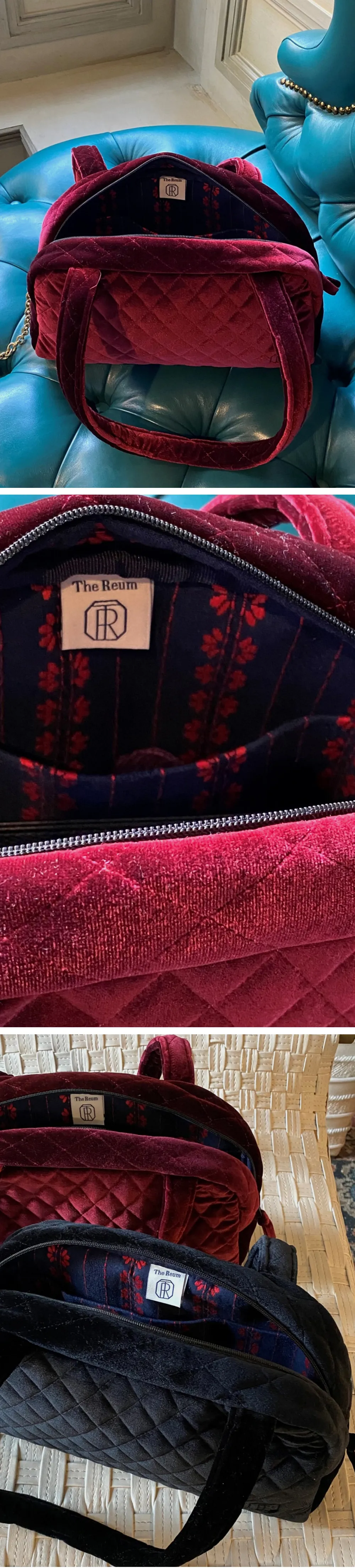 SIGNORIA VELVET QUILTED BAG (BURGUNDY) - 감도 깊은 취향 셀렉트샵 29CM