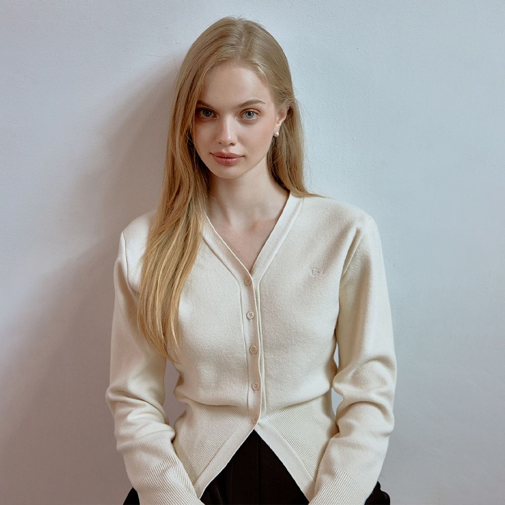 Re_l logo volume cardigan (ivory) - 감도 깊은 취향 셀렉트샵 29CM