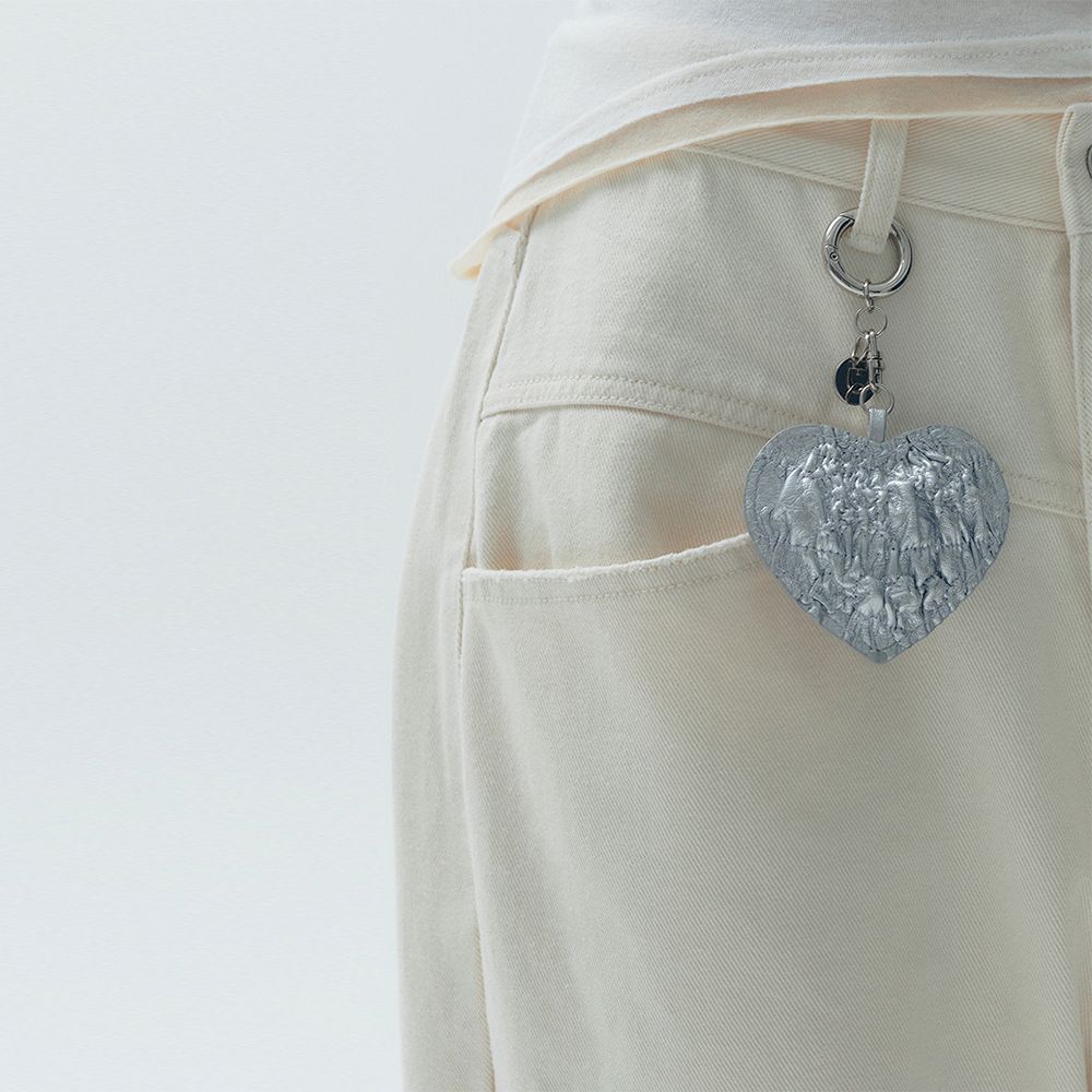 WRINKLE HEART KEY RING [SILVER] - 감도 깊은 취향 셀렉트샵 29CM