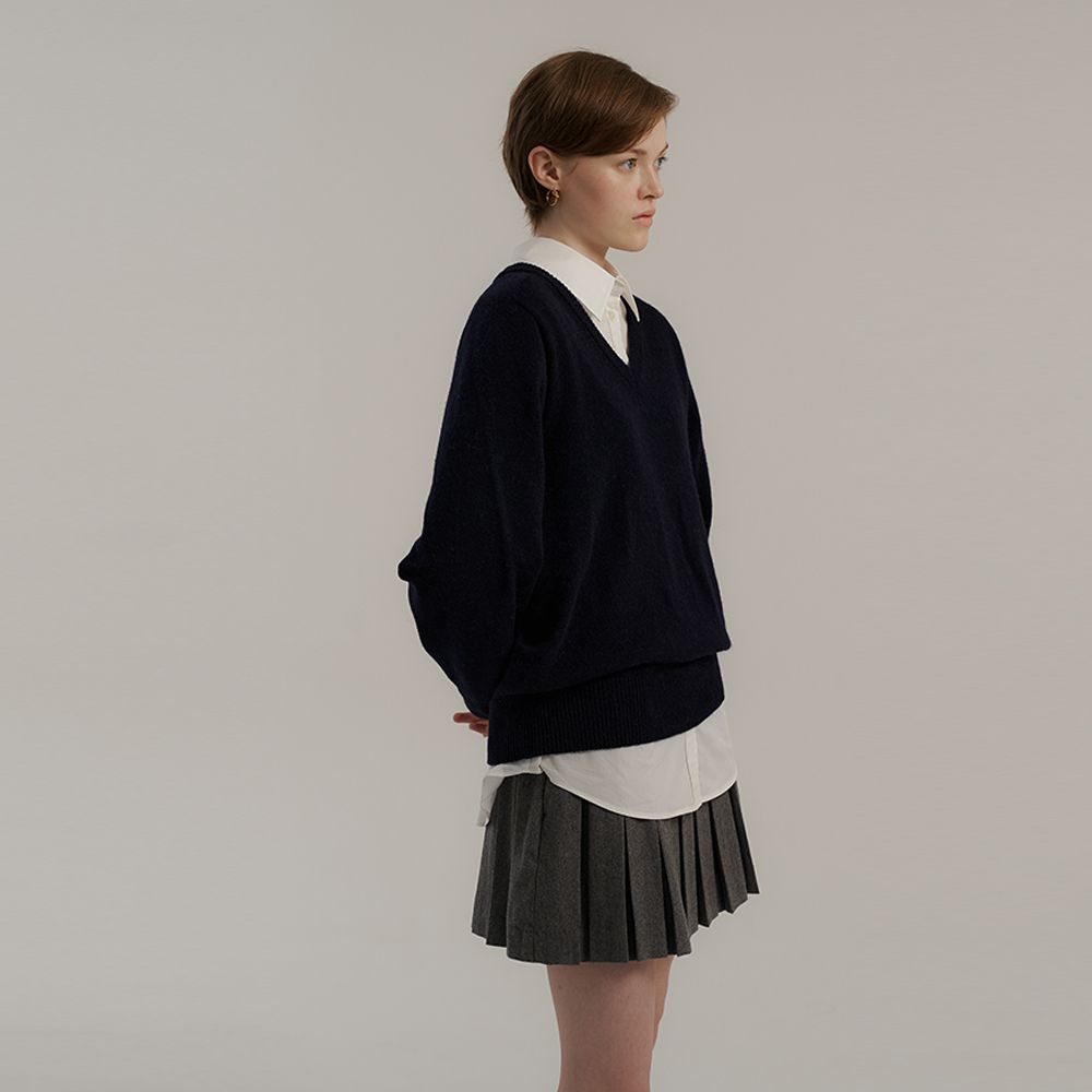 Anna Pleated Wool Mini Skirt - Grey - 감도 깊은 취향 셀렉트샵 29CM