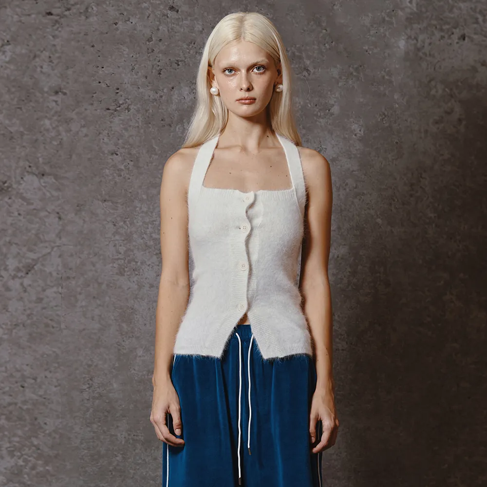 ANGORA HALTER TUBE TOP - WHITE - 감도 깊은 취향 셀렉트샵 29CM
