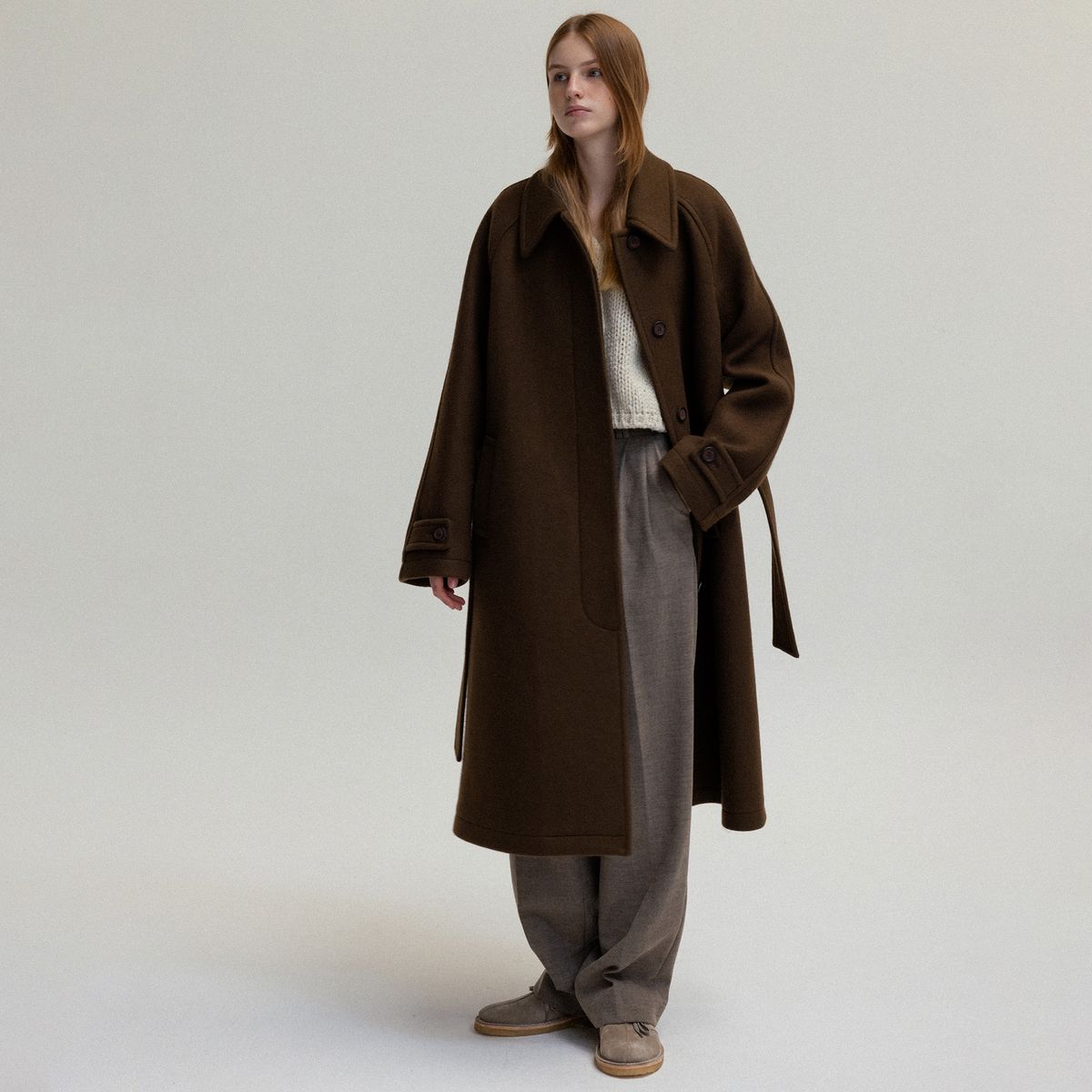 Hidden long coat (khaki brown) - 감도 깊은 취향 셀렉트샵 29CM