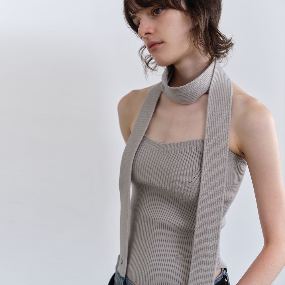 MUFFLER TOP KNIT SET (GRAY) - 감도 깊은 취향 셀렉트샵 29CM