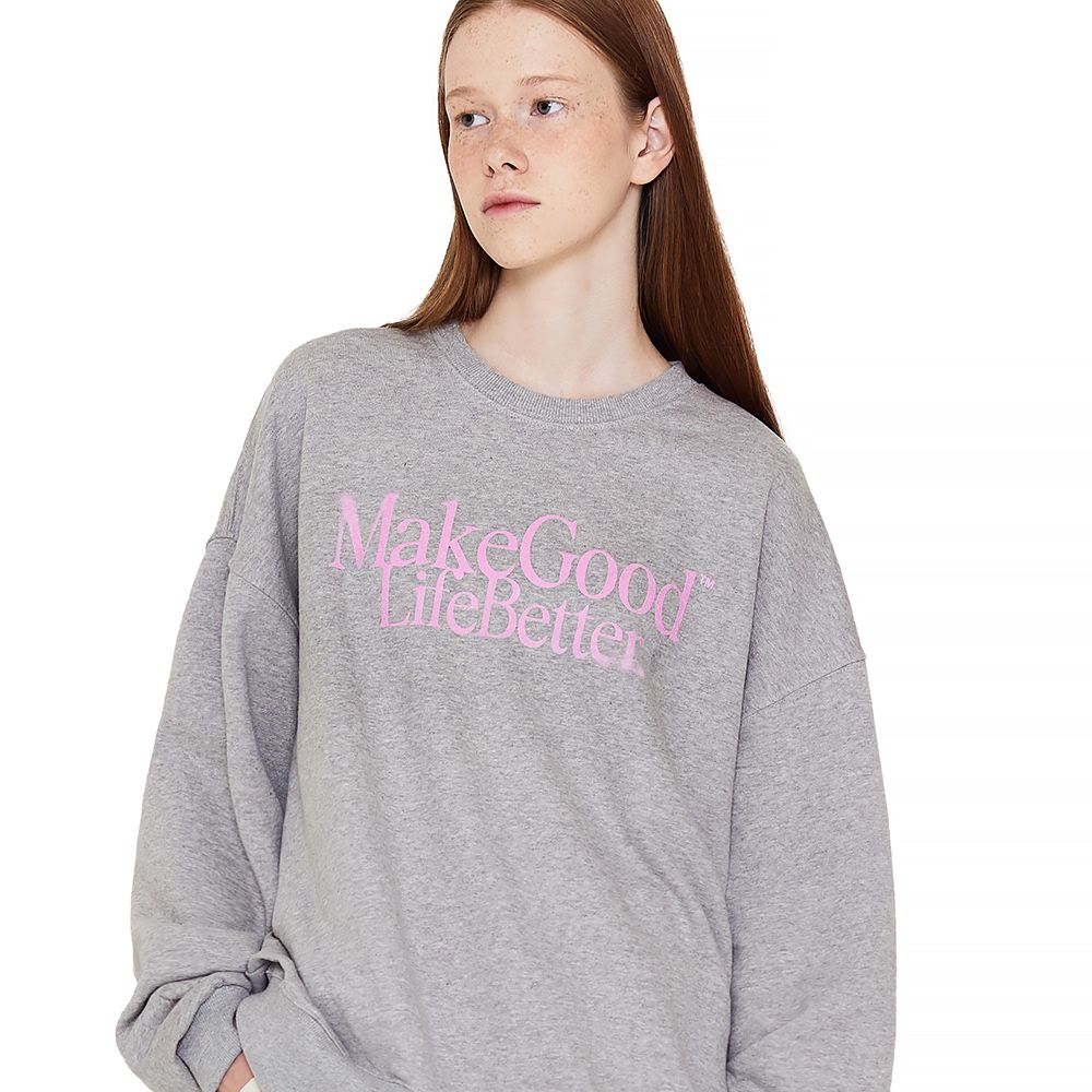 LOGO DESOLVE SWEATSHIRT (MELANGE) - 감도 깊은 취향 셀렉트샵 29CM