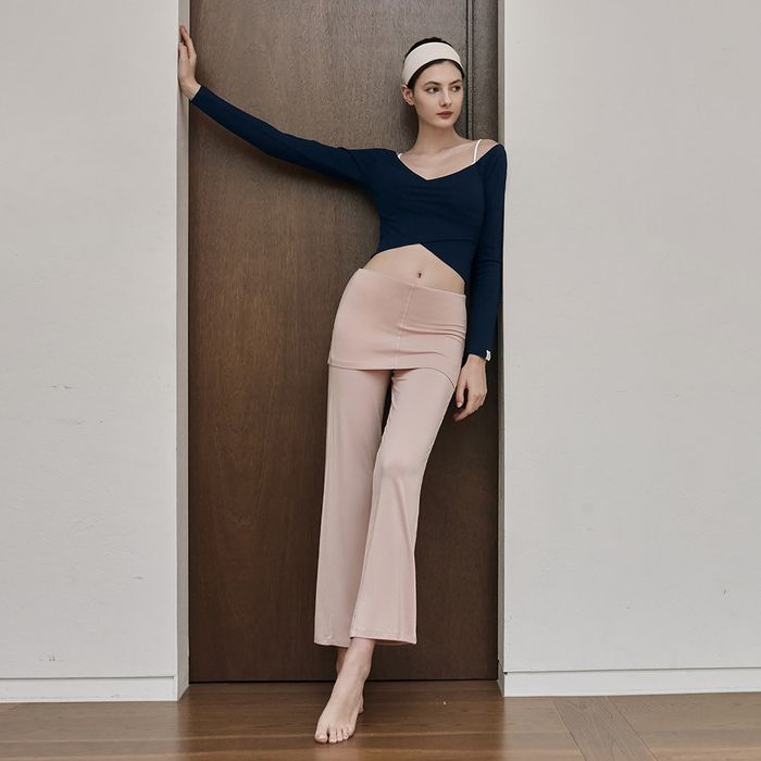 여성 요가복 DEVI-T0096-에쉬네이비 필라테스 엔조이 랩 크롭티 - 감도 깊은 취향 셀렉트샵 29CM