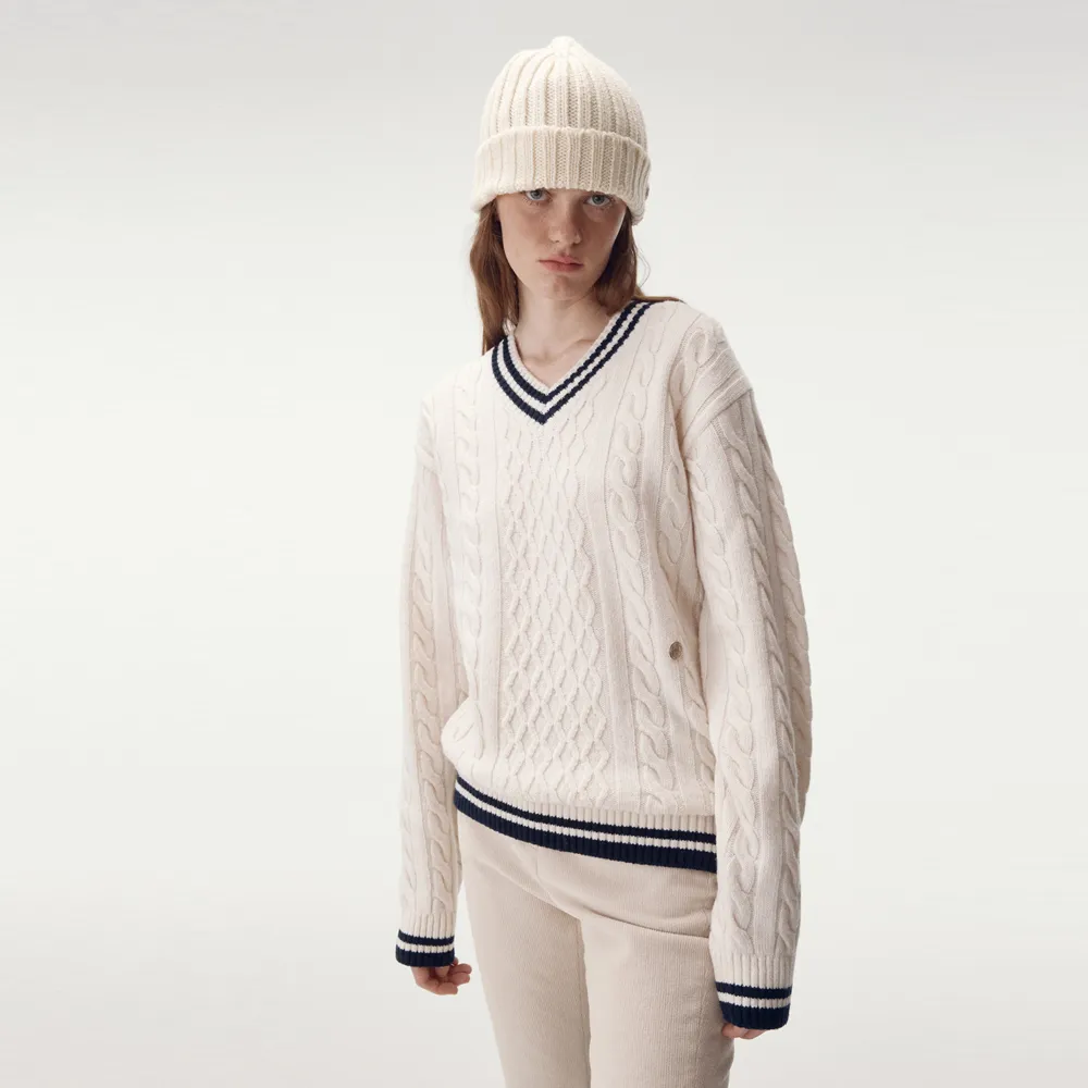 Preppy V-Neck Knit, Ivory - 감도 깊은 취향 셀렉트샵 29CM