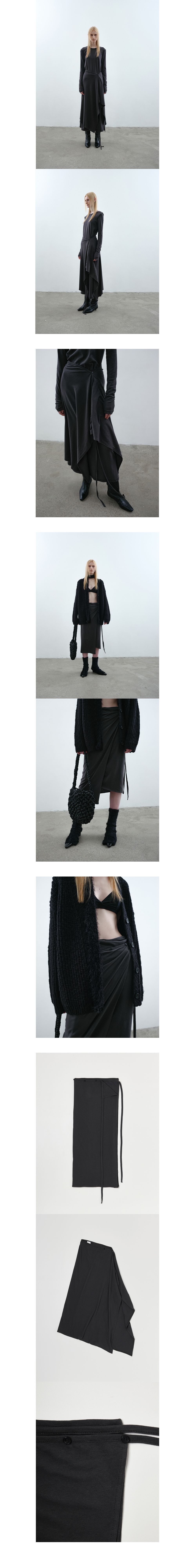 (3차 REORDER) JERSEY LAYERED SKIRT IN CHARCOAL - 감도 깊은 취향 셀렉트샵 29CM