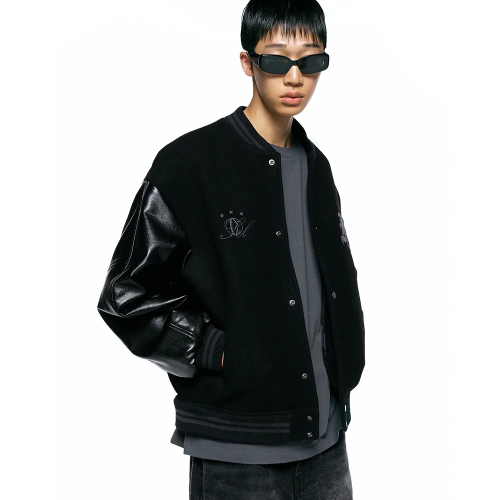 엠브로이더리 바시티 자켓 BLACK - 감도 깊은 취향 셀렉트샵 29CM