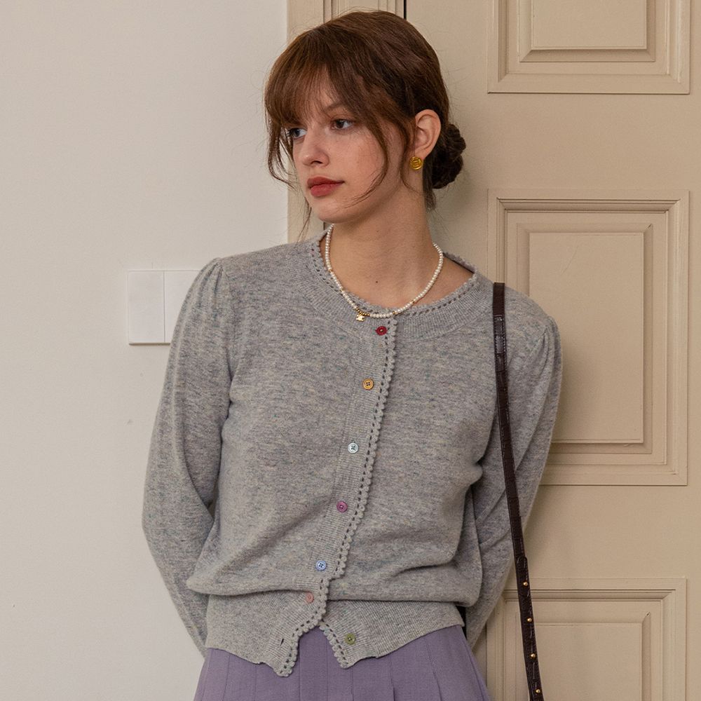 FALLYN wool round neck cardigan_grey - 감도 깊은 취향 셀렉트샵 29CM