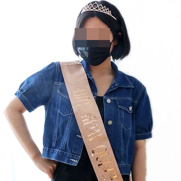 미스코리아 띠 생일 어깨띠 And 공주 왕관 시즌2 글리터 축하 생일티아라 파티왕관 머리띠 소품 세트 감도 깊은 취향