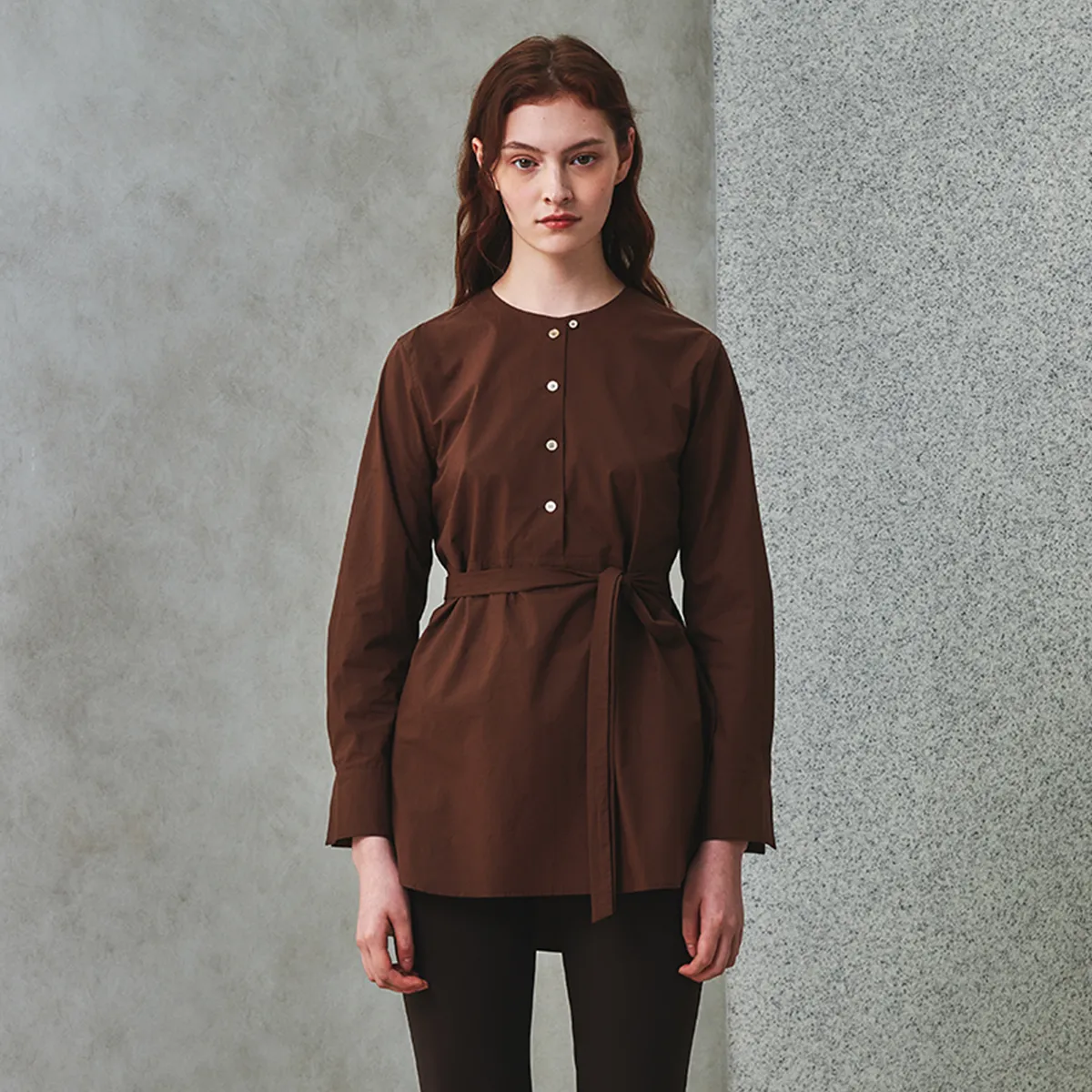 Signature Freya Long String Shirt_Brown - 감도 깊은 취향 셀렉트샵 29CM