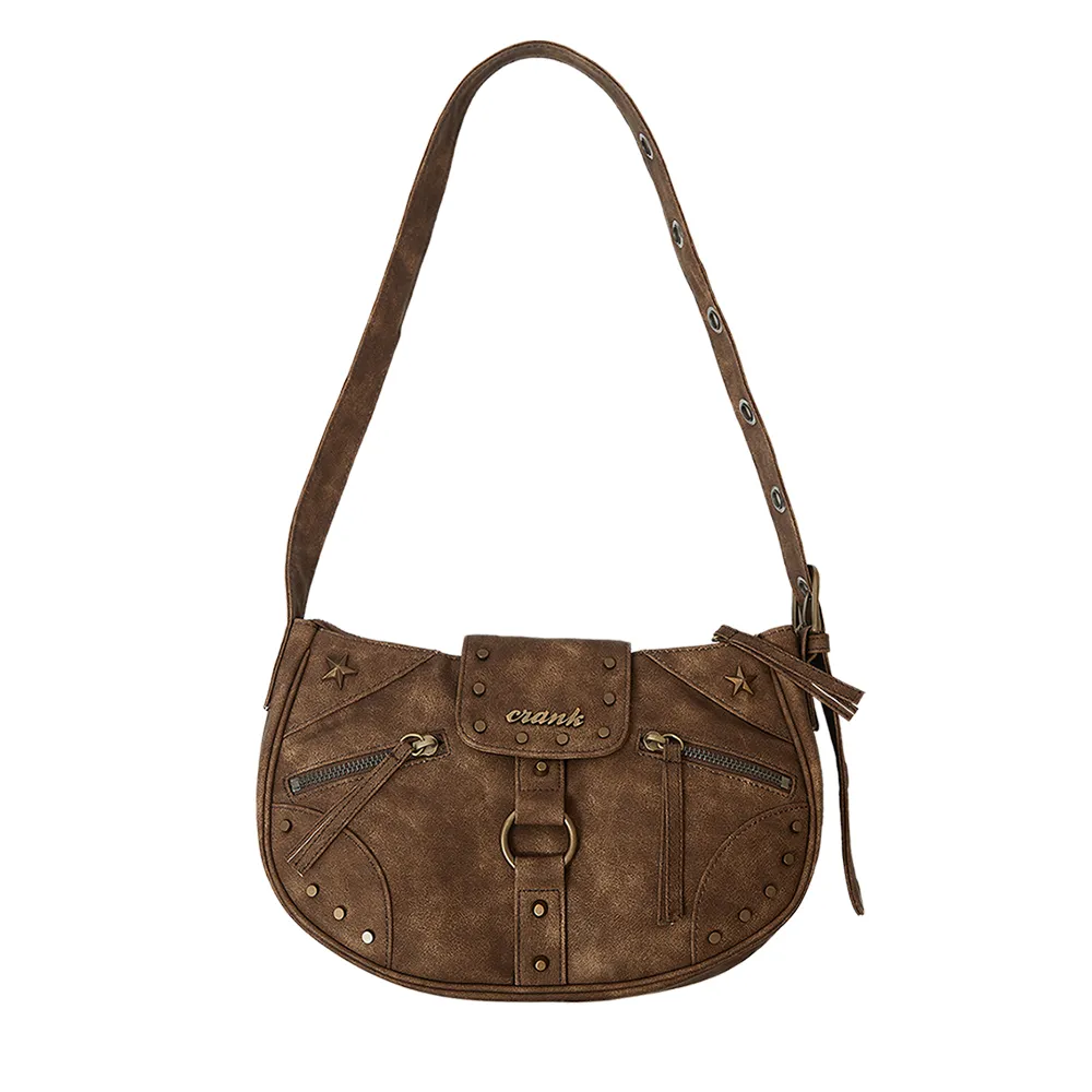 VINTAGE STUD SHOULDER BAG_BROWN - 감도 깊은 취향 셀렉트샵 29CM