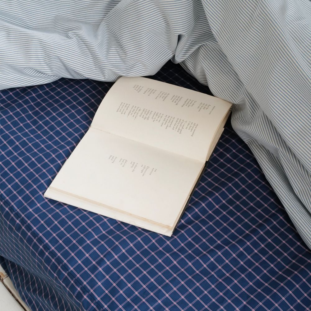 Navy check mattress cover - 감도 깊은 취향 셀렉트샵 29CM