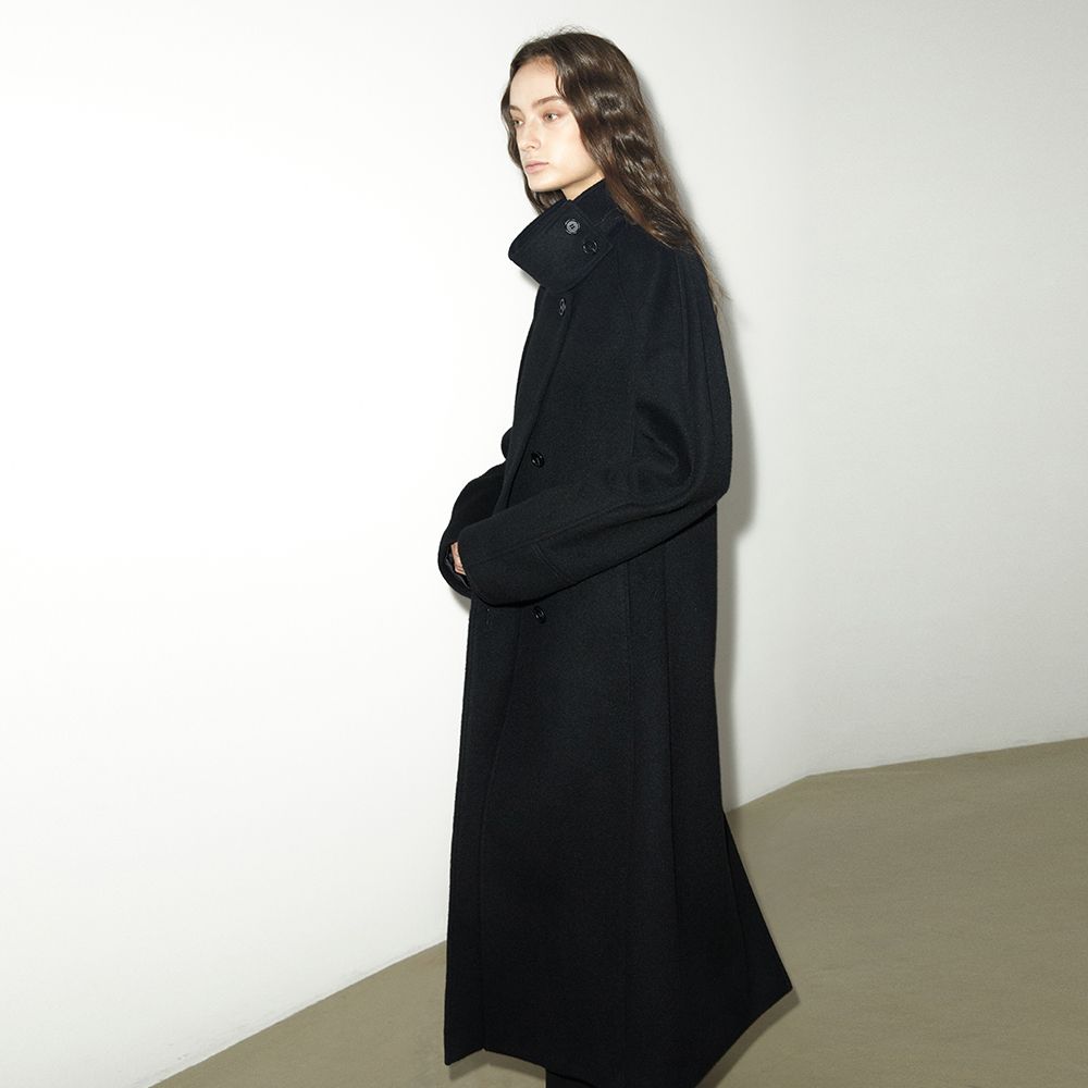 High Neck Raglan Wool Long Coat_BLACK - 감도 깊은 취향 셀렉트샵 29CM