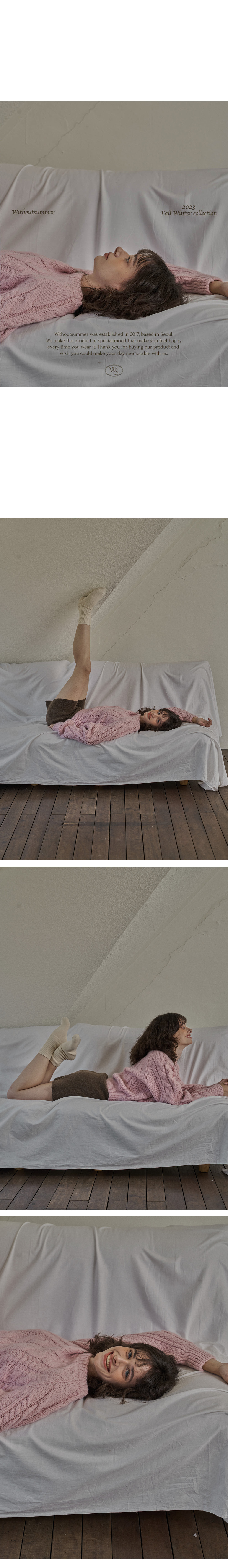 Robin cable knit_pink - 감도 깊은 취향 셀렉트샵 29CM