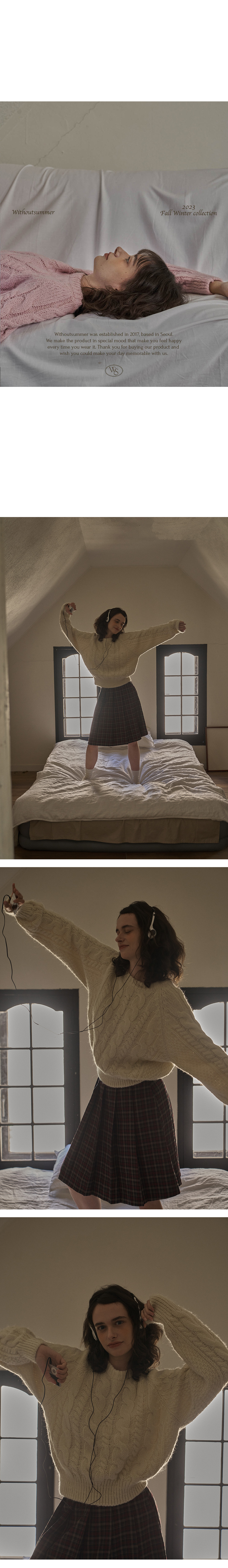 Robin cable knit_ivory - 감도 깊은 취향 셀렉트샵 29CM