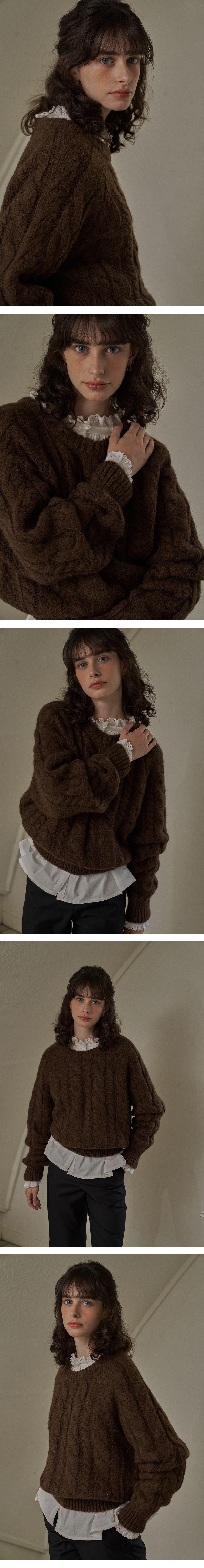 Robin cable knit_brown - 감도 깊은 취향 셀렉트샵 29CM