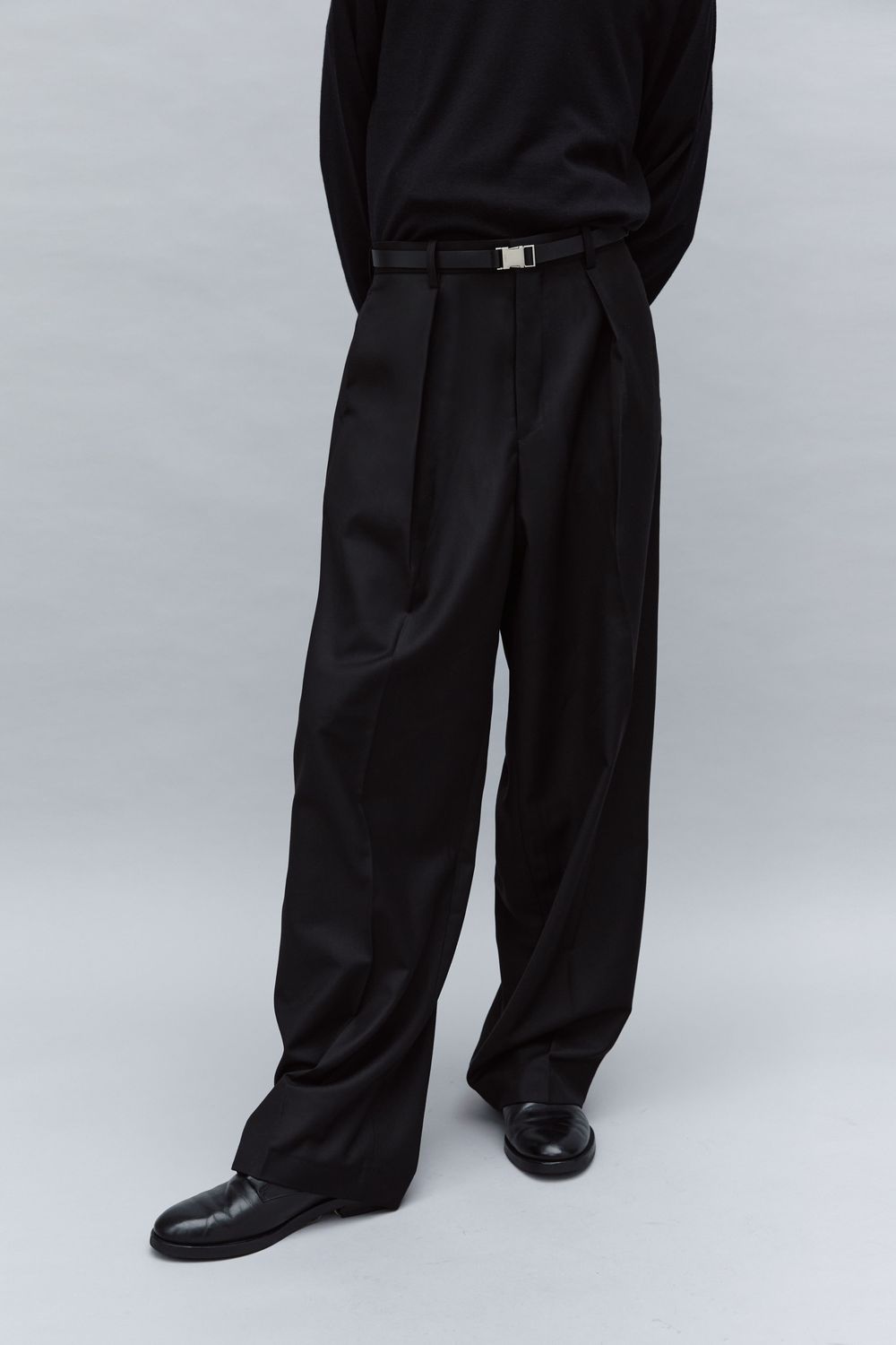 seasonless wide tuck slacks (black) - 감도 깊은 취향 셀렉트샵 29CM