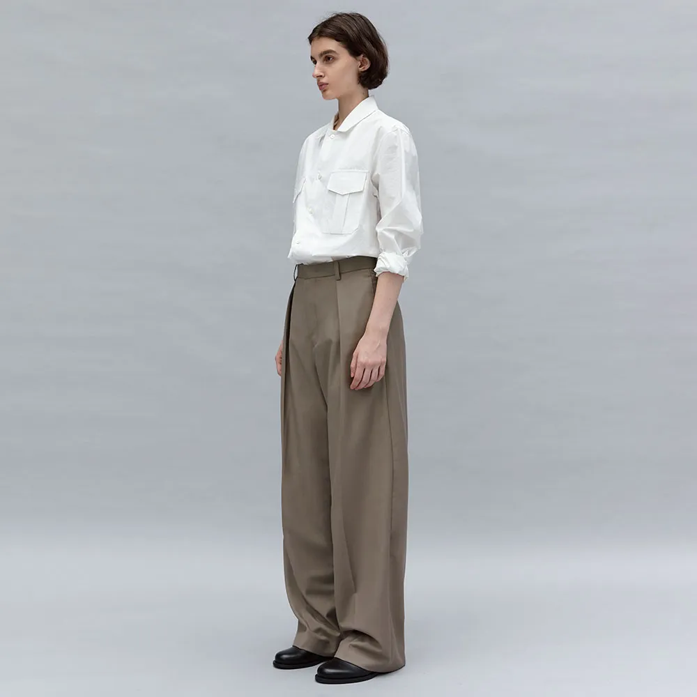 seasonless wide tuck slacks (dove beige) - 감도 깊은 취향 셀렉트샵 29CM