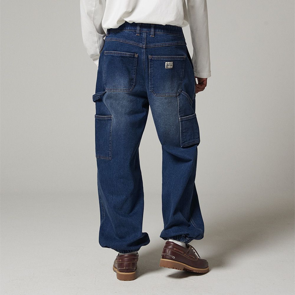 조거 7723 카펜터 와이드핏 기모 다크미디움인디고 조거팬츠 - 감도 깊은 취향 셀렉트샵 29CM