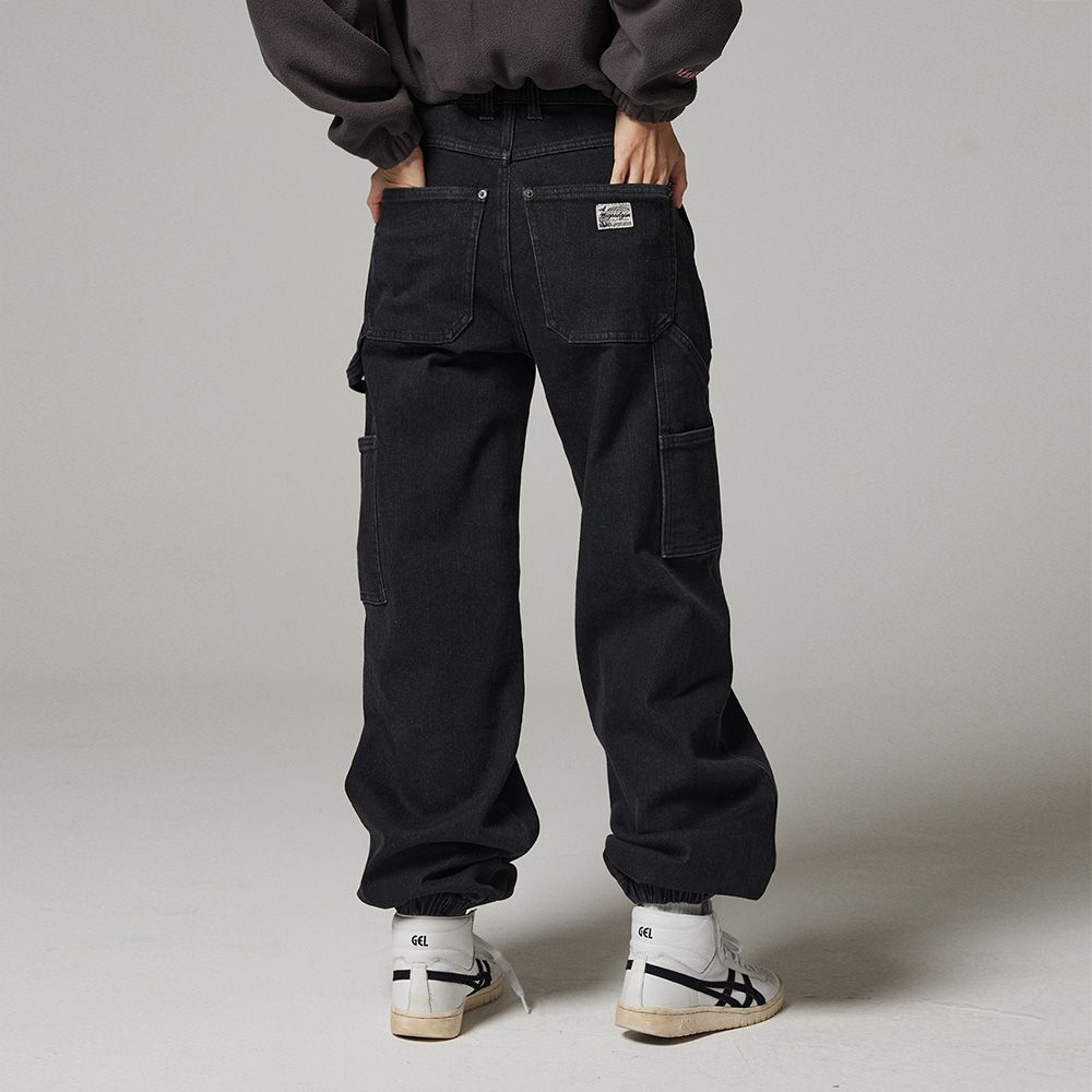 조거 7723 카펜터 와이드핏 기모 블랙 조거팬츠 - 감도 깊은 취향 셀렉트샵 29CM