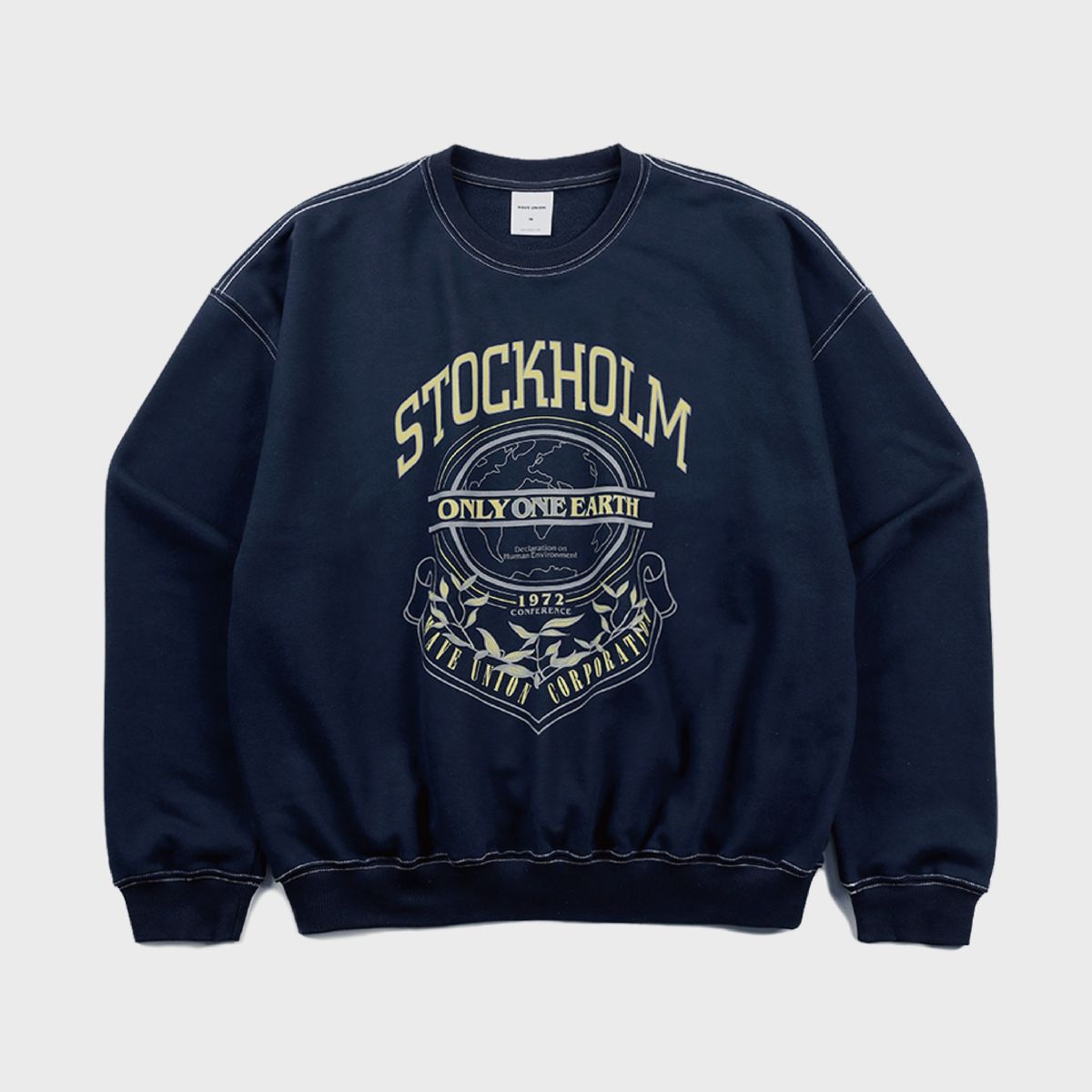 Stockholm Oversized fit Sweatshirt navy - 감도 깊은 취향 셀렉트샵 29CM