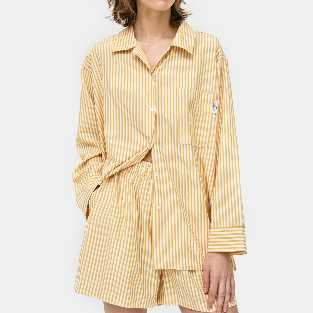 RELAXED STRIPE PAJAMAS SHIRTS_YELLOW - 감도 깊은 취향 셀렉트샵 29CM