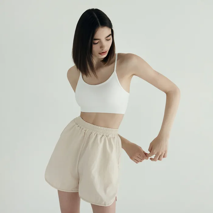 여성 요가복 DEVI-TS0041-화이트 필라테스 신디 와이백 브라탑 - 감도 깊은 취향 셀렉트샵 29CM