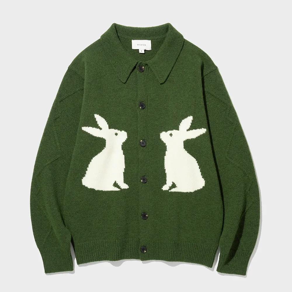 LOUIS RABBIT CARDIGAN (GREEN) - 감도 깊은 취향 셀렉트샵 29CM