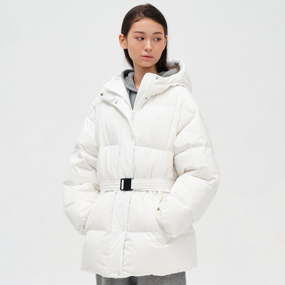 [23FW clove] Hooded Long Goose Down Jacket (White) - 감도 깊은 취향 셀렉트샵 29CM