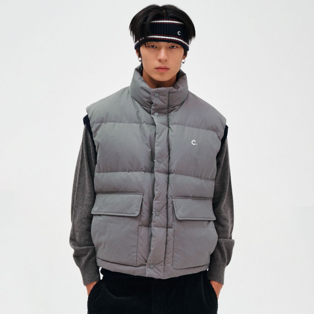 [23FW clove] Pocket Down Vest (Charcoal) - 감도 깊은 취향 셀렉트샵 29CM