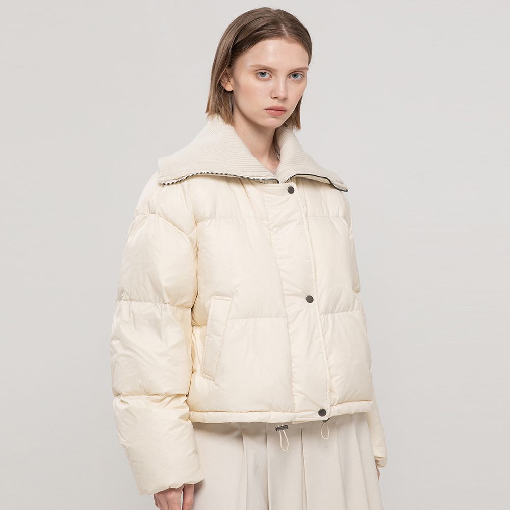 Knit collar duck-down short padded - Ivory - 감도 깊은 취향 셀렉트샵 29CM