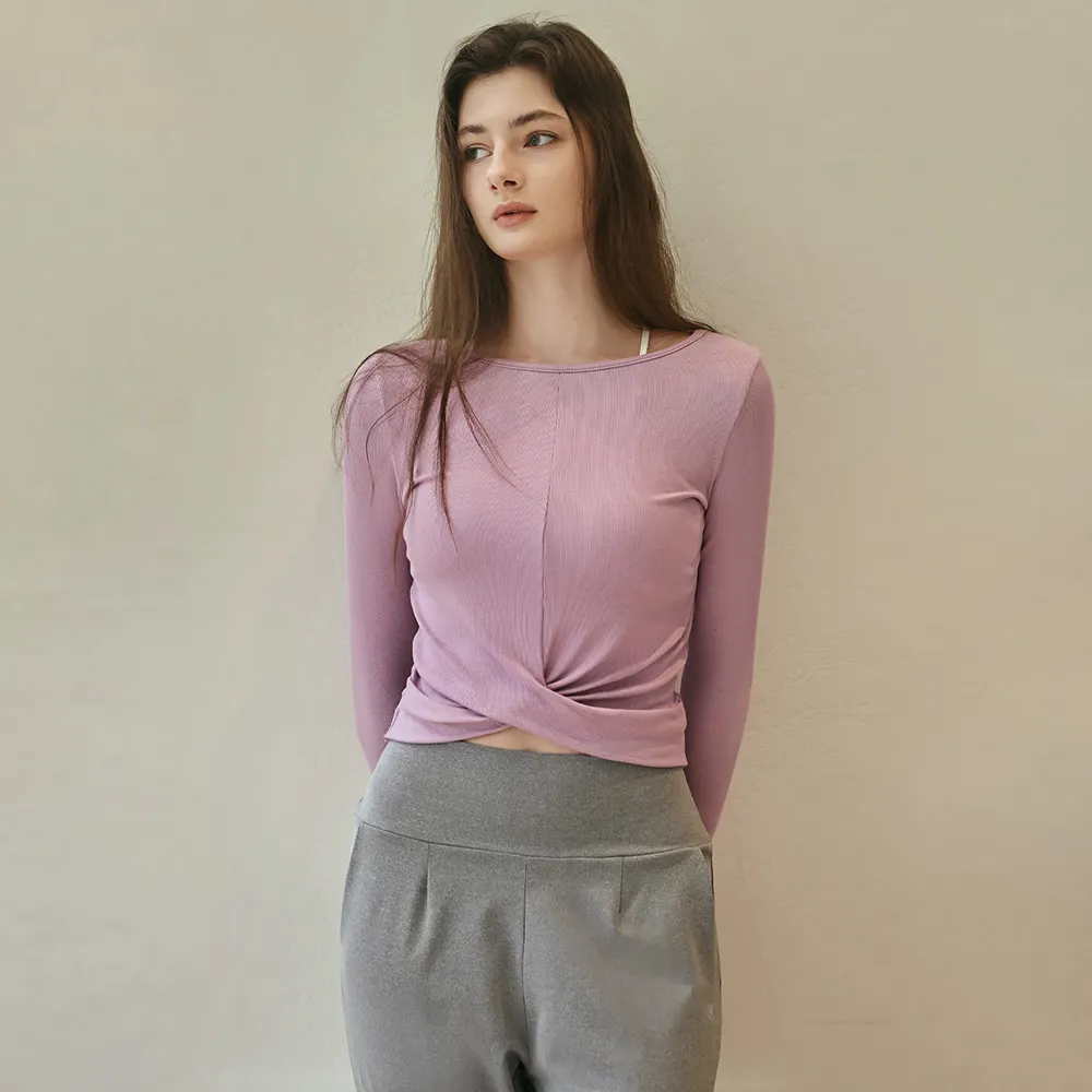 여성 요가복 DEVI-T0095-라벤더 필라테스 릴리즈 꼬임 롱슬리브 - 감도 깊은 취향 셀렉트샵 29CM