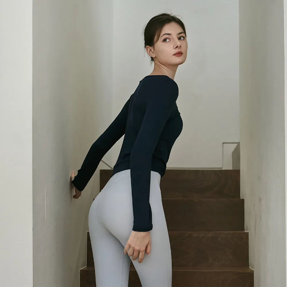 여성 요가복 DEVI-T0095-네이비 필라테스 릴리즈 꼬임 롱슬리브 - 감도 깊은 취향 셀렉트샵 29CM