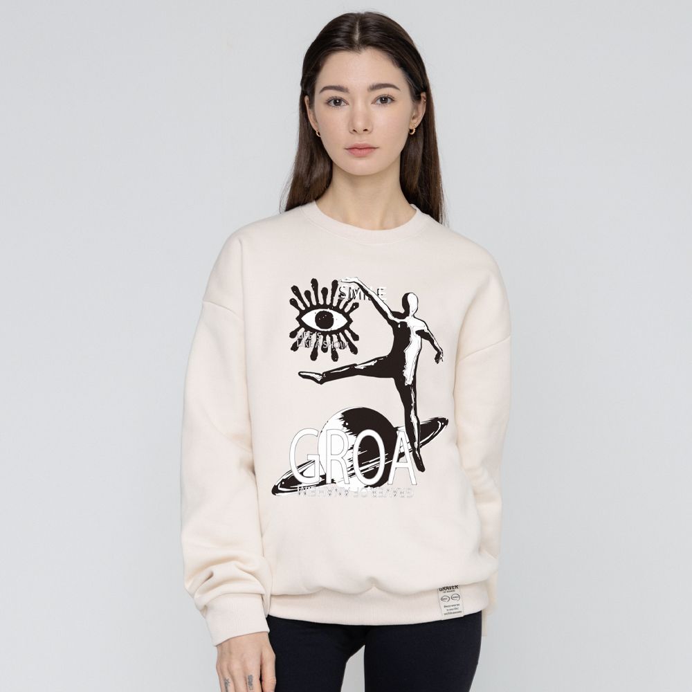 [ODNR-UNISEX]카오스 오브 아트 맨투맨_크림 - 감도 깊은 취향 셀렉트샵 29CM