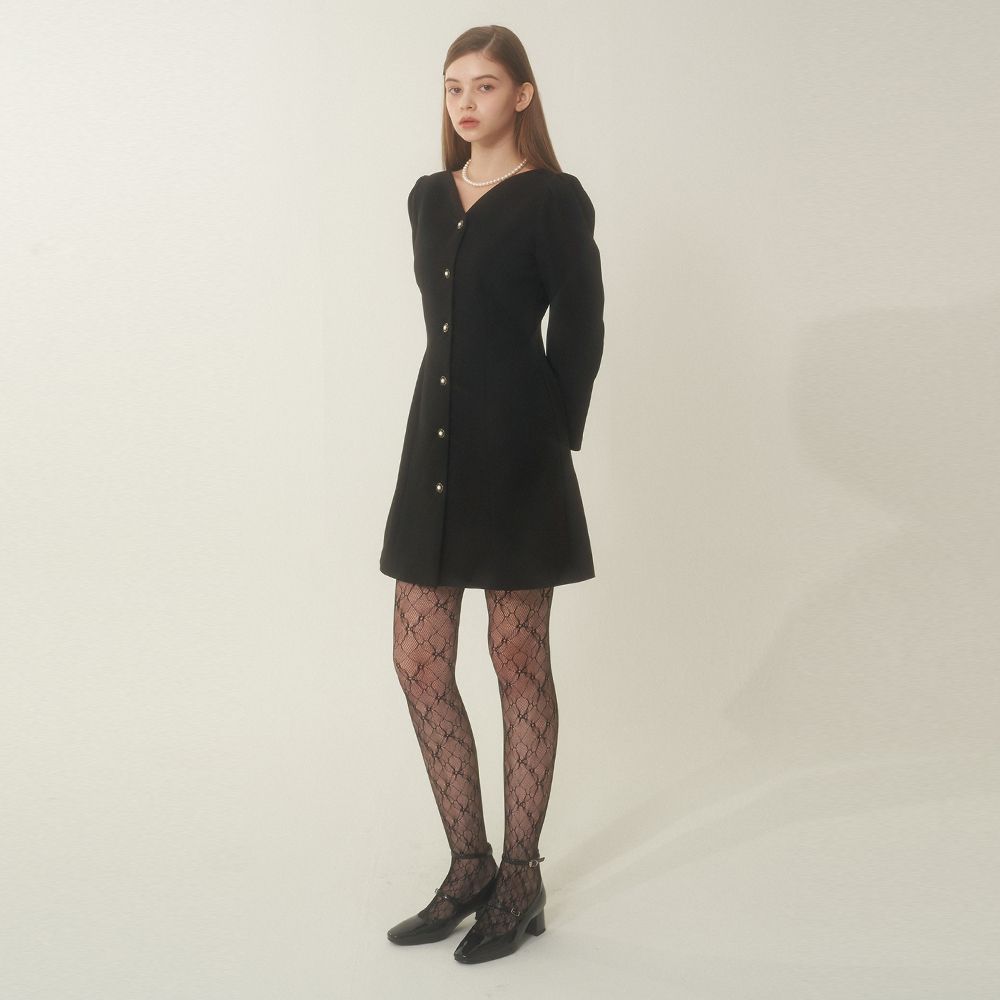 Anna mini tulip neck dress BK - 감도 깊은 취향 셀렉트샵 29CM