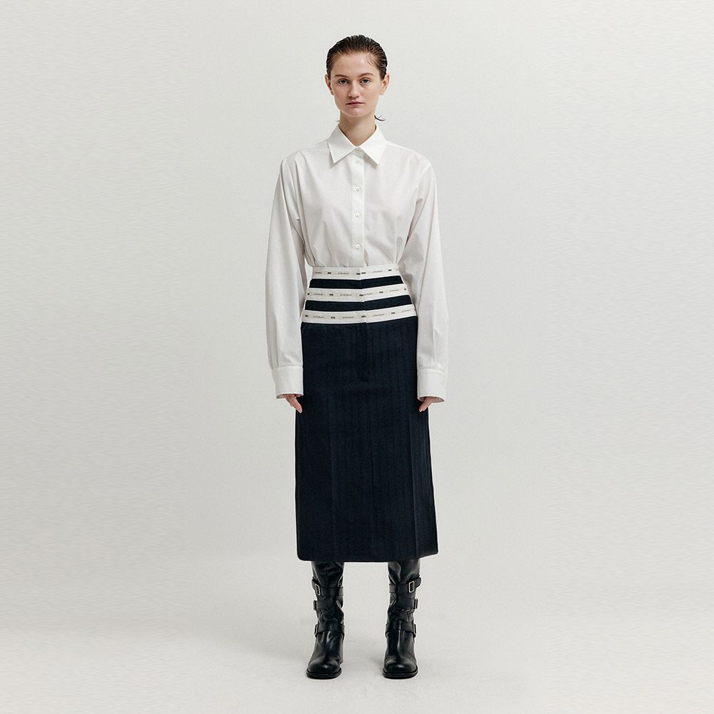 XETTE Waistband Layered Midi Skirt - Black - 감도 깊은 취향 셀렉트샵 29CM