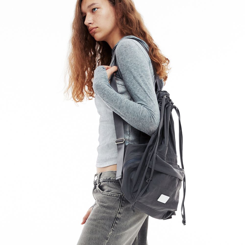 DRAWSTRING BACKPACK - GREY - 감도 깊은 취향 셀렉트샵 29CM