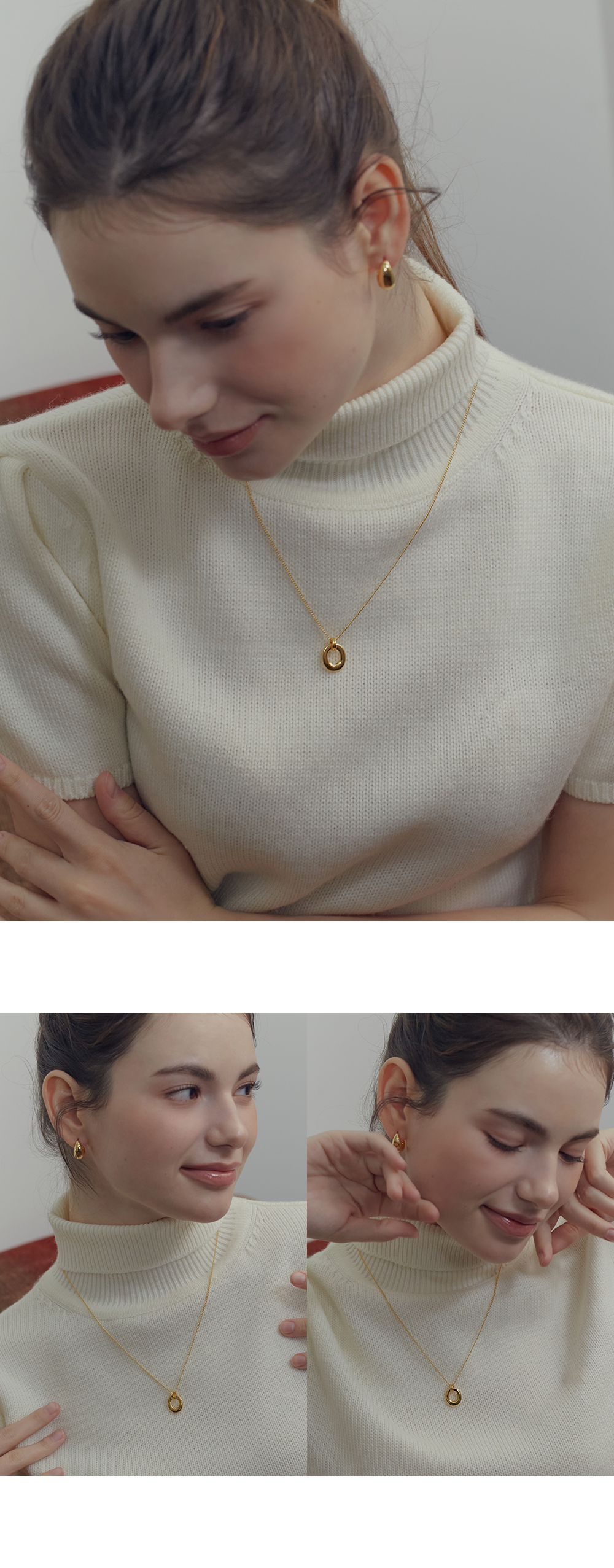 볼드 도넛 펜던트 링 목걸이 (24k도금) - 감도 깊은 취향 셀렉트샵 29CM