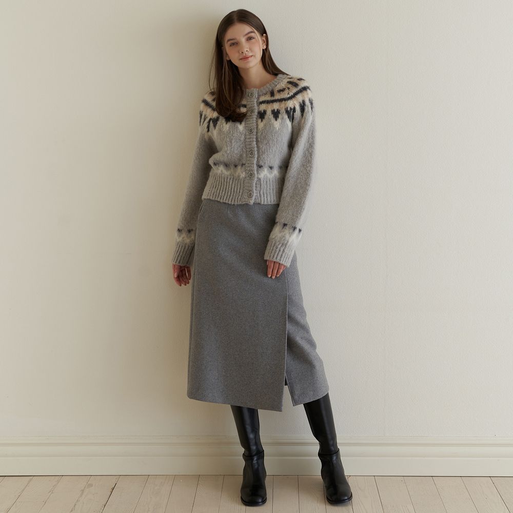 Pond wool skirt (gray) - 감도 깊은 취향 셀렉트샵 29CM