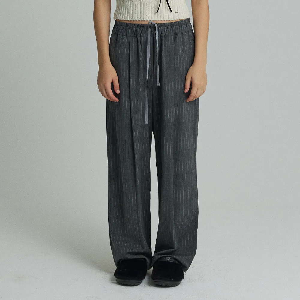 Stripe banding slacks / Grey - 감도 깊은 취향 셀렉트샵 29CM
