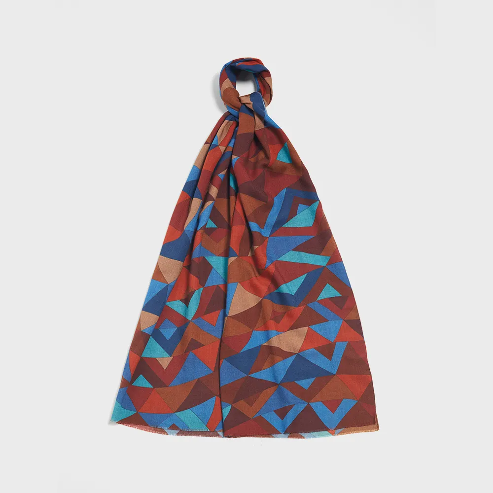 MULTIE COLOR GEOMETRY PATTERN SCARF (SMAR 2307-4) - 감도 깊은 취향 셀렉트샵 29CM