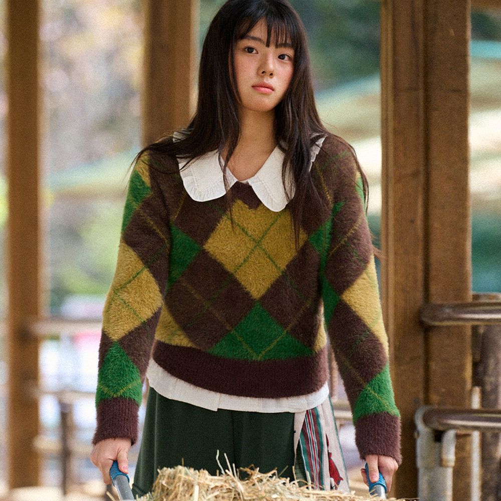 Mohair Argyle Knit Pullover - 감도 깊은 취향 셀렉트샵 29CM